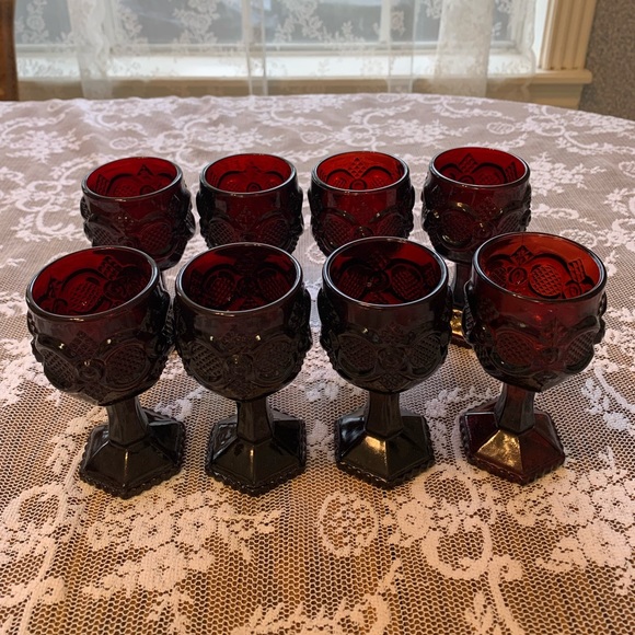Avon | Dining | Vintage Avon Cape Cod Small Red Goblets | Poshmark